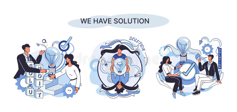 Solution As Result of Work of Business Team. Cooperation Construction ...