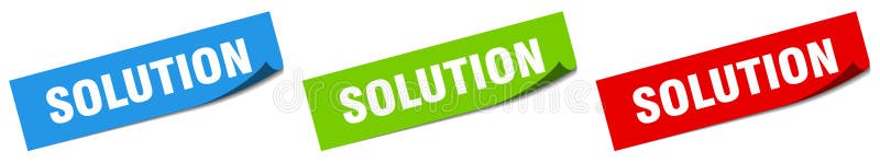Solution Banner. Solution Speech Bubble Label Set. Stock Vector ...