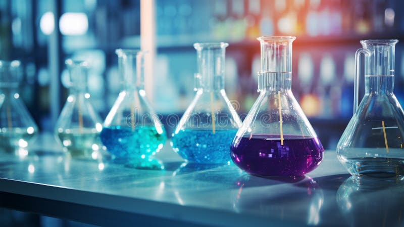 Solution in Beaker Laboratory Equipment Stock Illustration ...