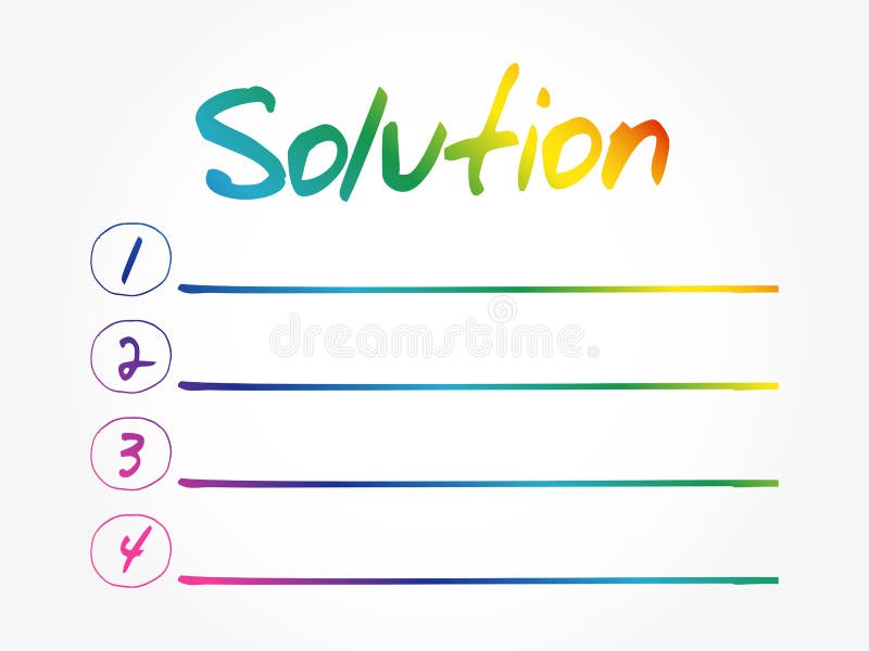 SOLUTION Blank List Concept Stock Illustration - Illustration of ...