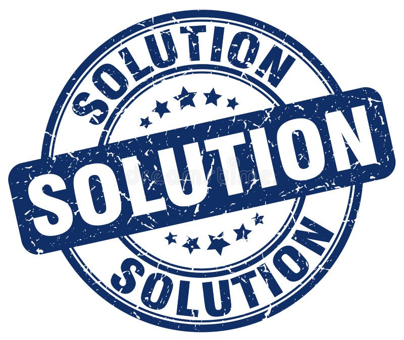 Solution blue stamp stock vector. Illustration of blue - 119745873