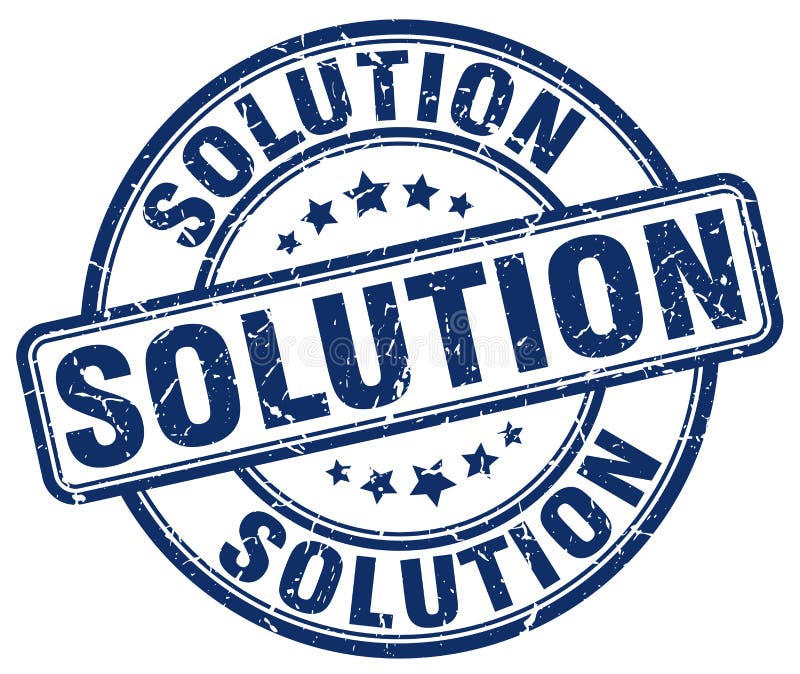 Solution blue stamp stock vector. Illustration of blue - 119745873