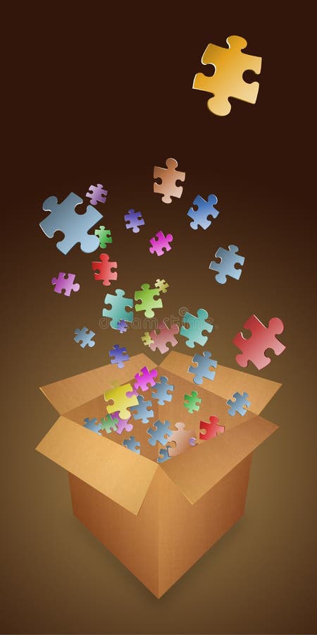 Solution in a box stock illustration. Illustration of open - 11725683