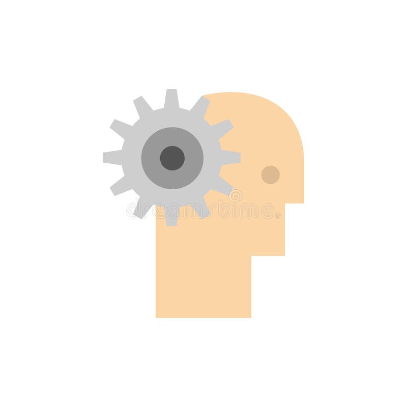 Solution, Brain, Gear, Man, Mechanism, Personal, Working Flat Color ...