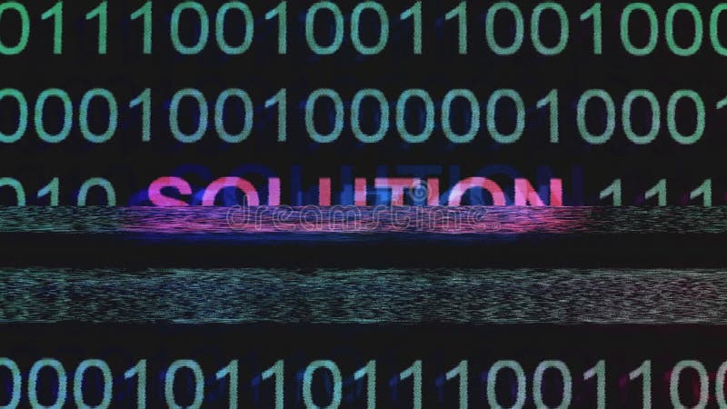 Solution Broken Data on the Screen Glitch Effect Stock Footage - Video ...