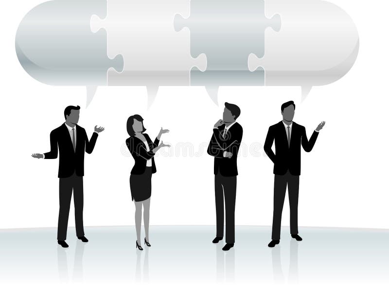 Solution Business Experts stock vector. Illustration of discuss - 87584435