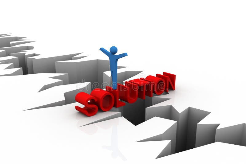 Solution for Business Problem Stock Illustration - Illustration of ...