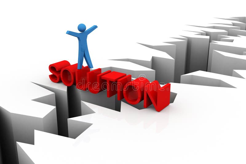 Solution for Business Problem Stock Illustration - Illustration of pawn ...