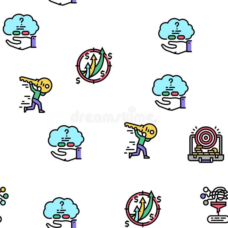 Solution Business Problem Task Vector Seamless Pattern Stock Vector ...