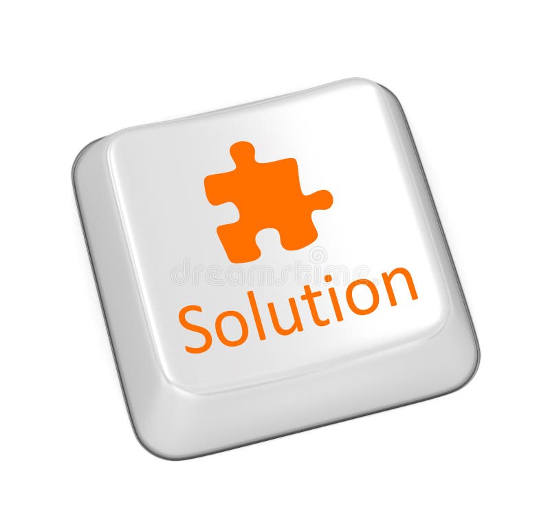 Solution keyboard button stock illustration. Illustration of isolated ...
