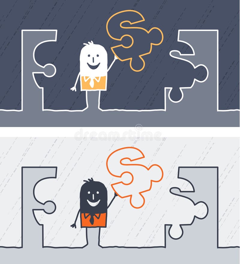 Solution colored cartoon stock vector. Illustration of concept - 13513639