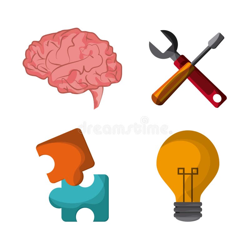 Solution and Communication Icon Set Design. Vector Graphic Stock ...