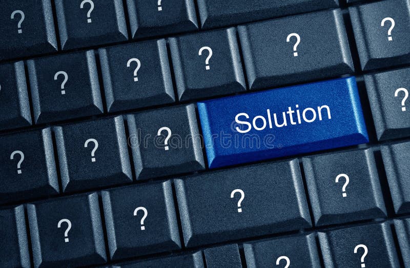 Solution concept stock image. Image of help, keyboard - 19032889