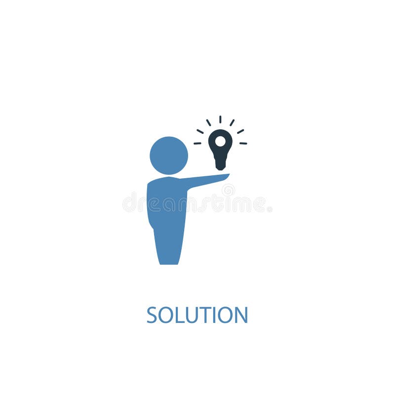 Solution Concept 2 Colored Icon. Simple Stock Vector - Illustration of ...