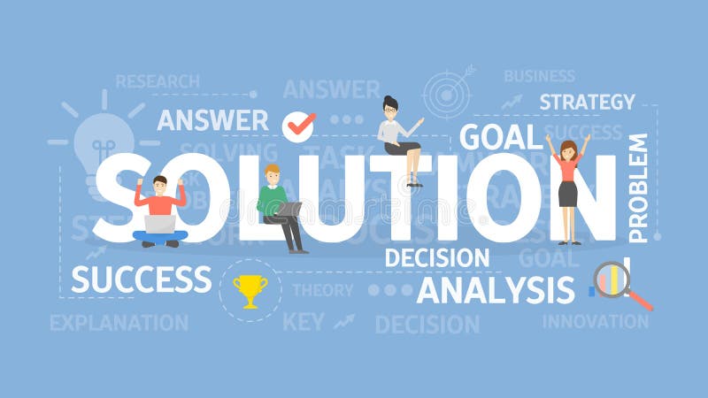 Solution Concept Illustration. Stock Vector - Illustration of finance ...
