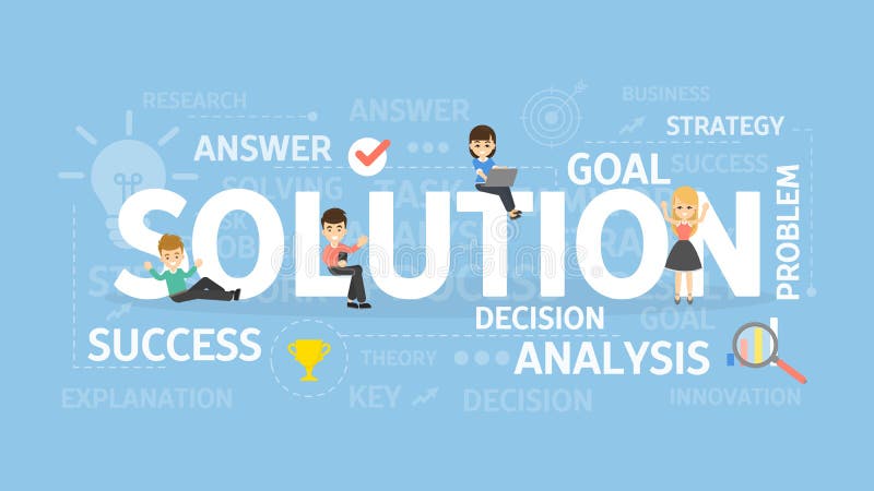 Solution Concept Illustration. Stock Vector - Illustration of ...