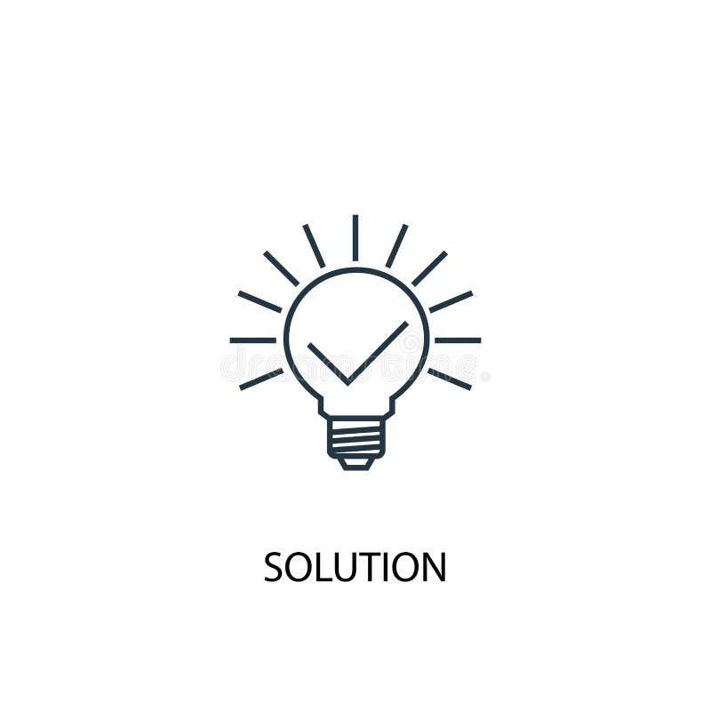 Solution Concept Line Icon. Simple Stock Vector - Illustration of ... Solution Concept Line Icon. Simple Stock Vector - Illustration of ...