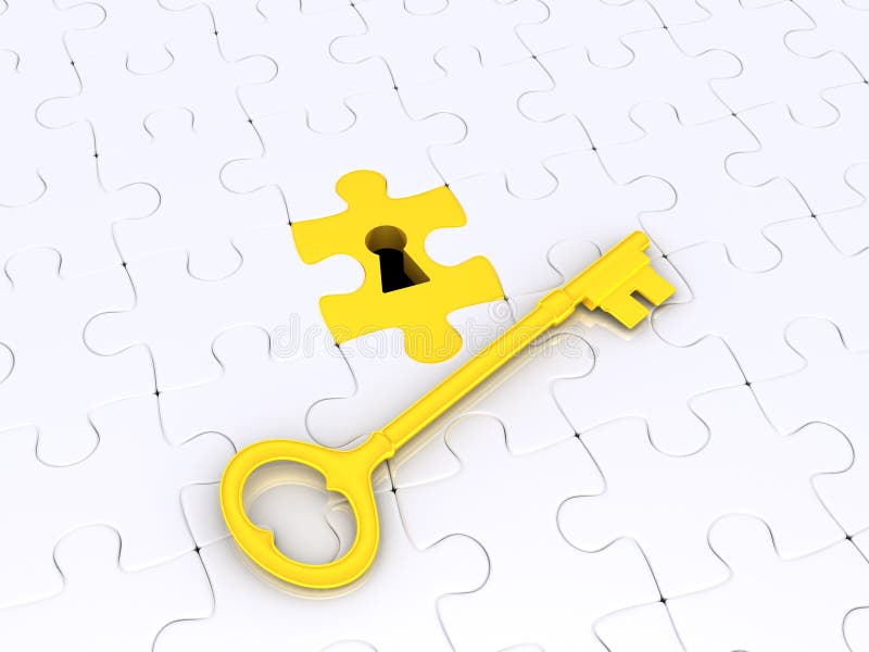 Puzzle key stock illustration. Illustration of open, success - 15047103