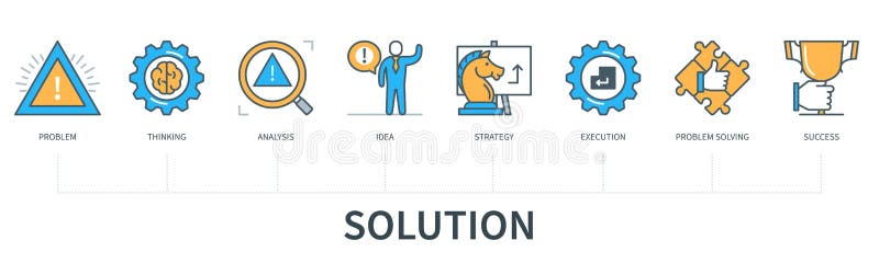 Solution Concept Vector Infographics Stock Vector - Illustration of ...