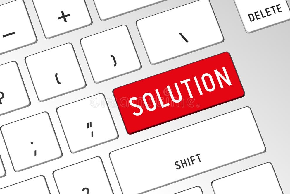 Solution - 3D Computer Keyboard Stock Illustration - Illustration of ...