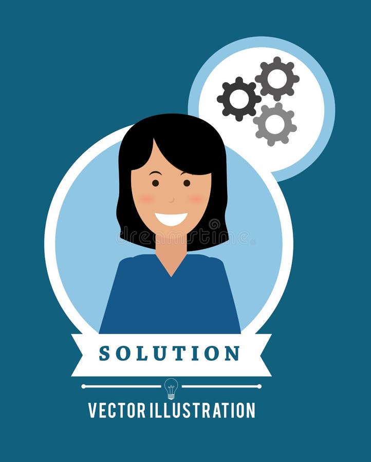 Solution design stock vector. Illustration of background - 59044474