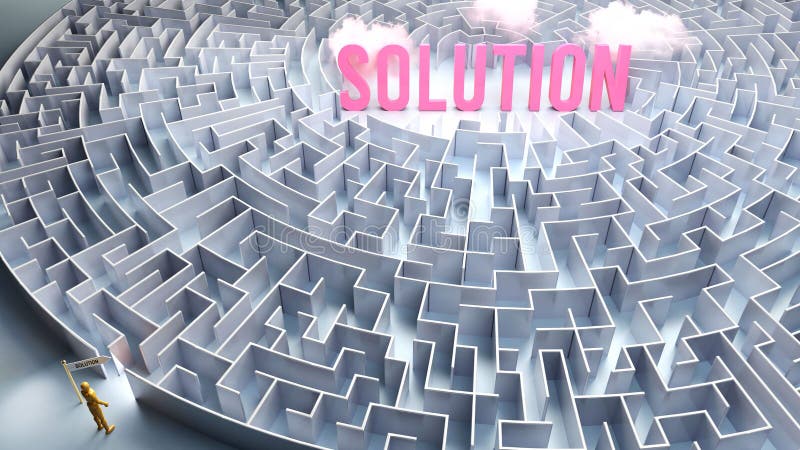 Solution and a Difficult Path To Reach it Stock Illustration ...