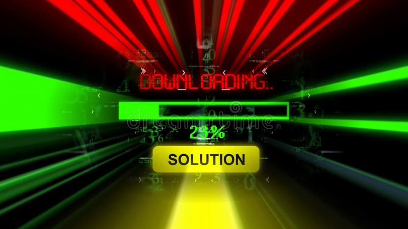 Solution Downloading Progress Bar on the Screen Stock Footage - Video ...
