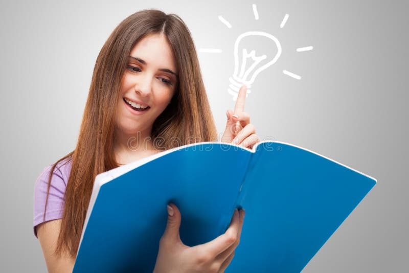 Solution stock photo. Image of notebook, exam, female - 44338980