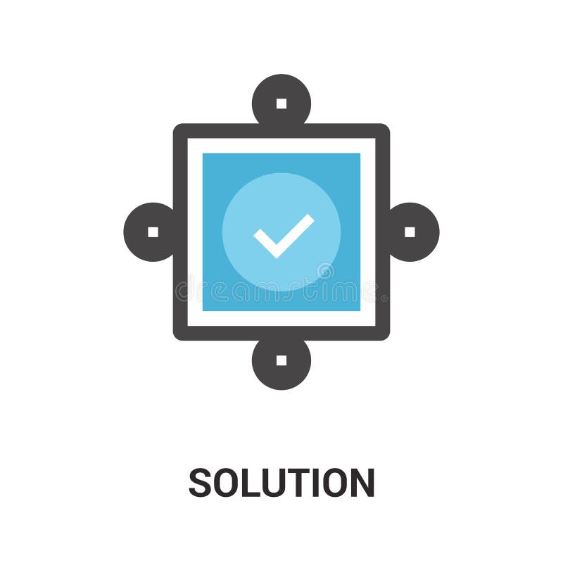 Solution icon concept stock vector. Illustration of company - 82400859