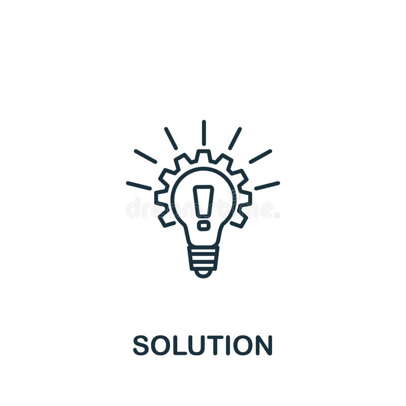 Solution Icon from Customer Service Collection. Simple Line Element ...
