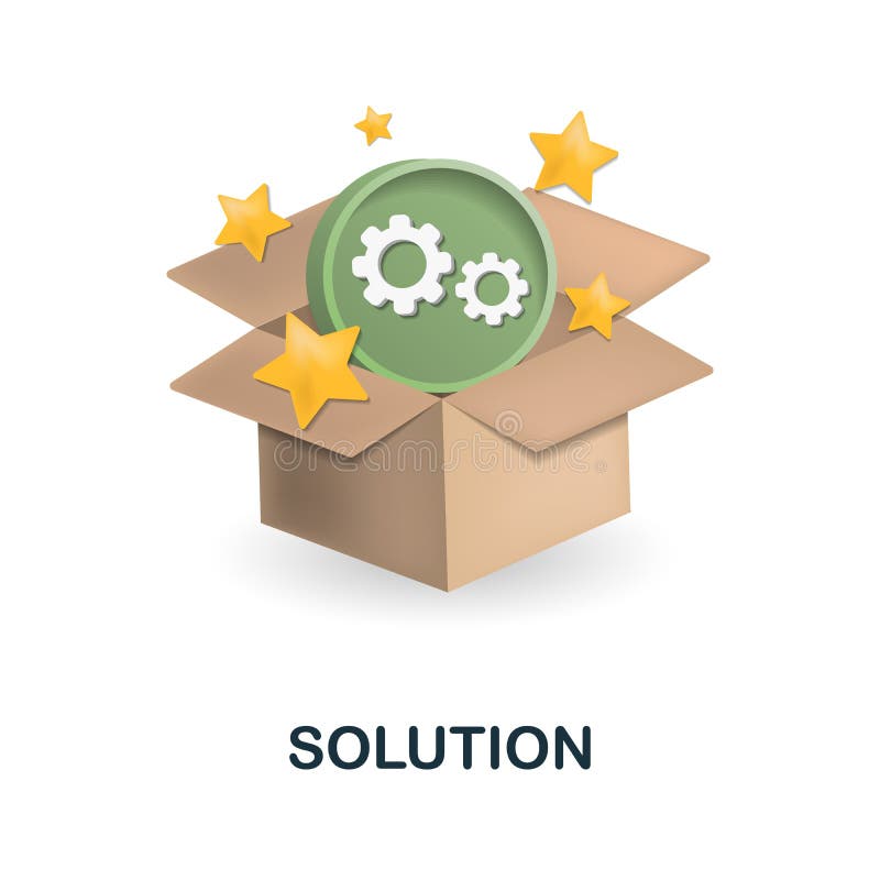 Solution Icon. Monochrome Simple Sign from Critical Thinking Collection ...