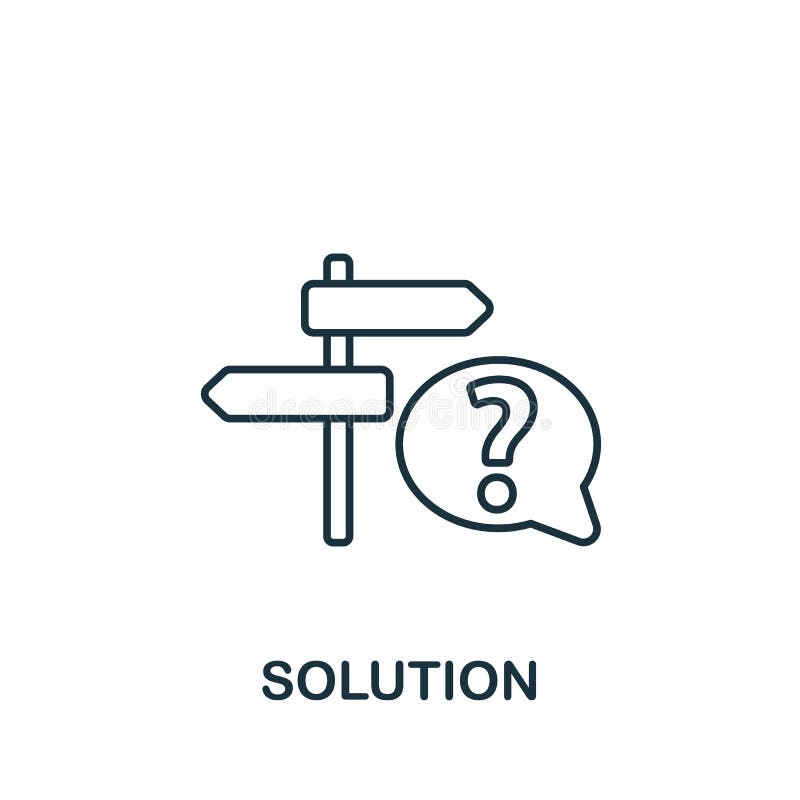Solution Icon. Monochrome Simple Customer Relationship Icon for ...
