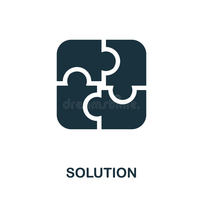 Solution Icon. Simple Creative Element. Filled Monochrome Solution Icon ...