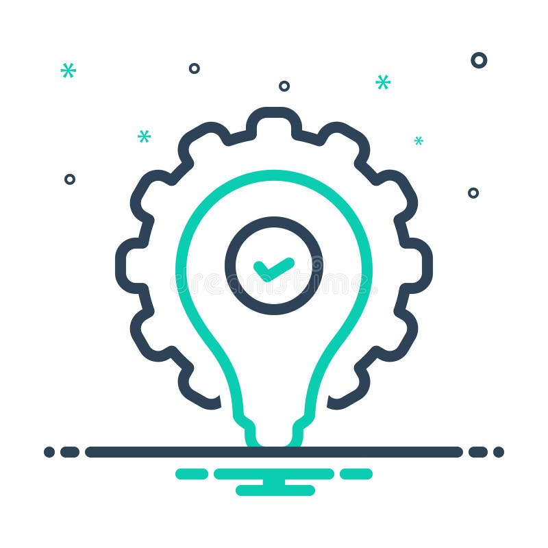 Mix Icon for Solution, Resolution and Setting Stock Illustration ...