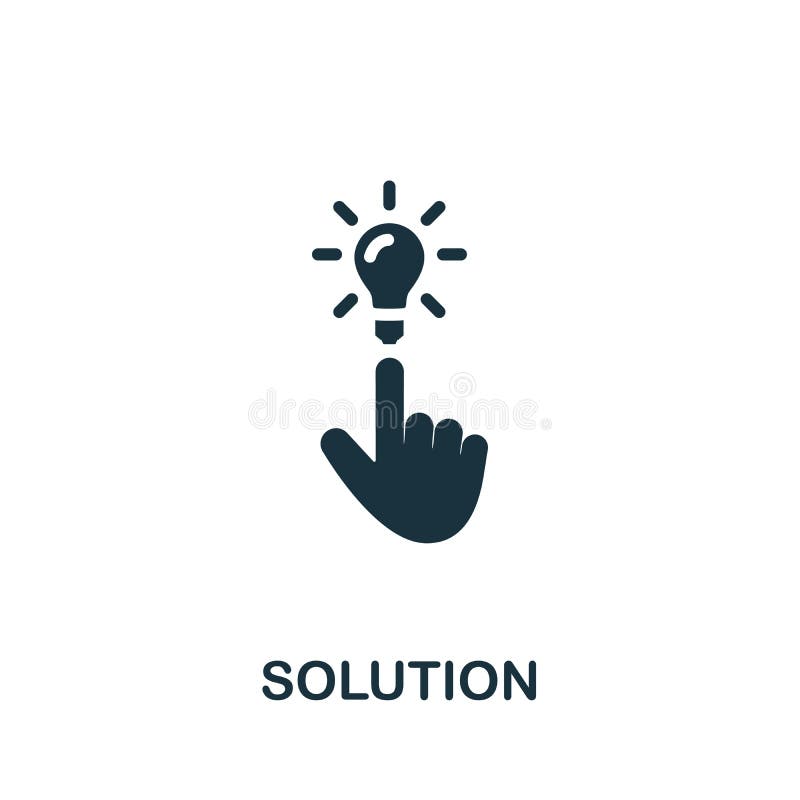 Solution Icon. Monochrome Simple Customer Relationship Icon for ...
