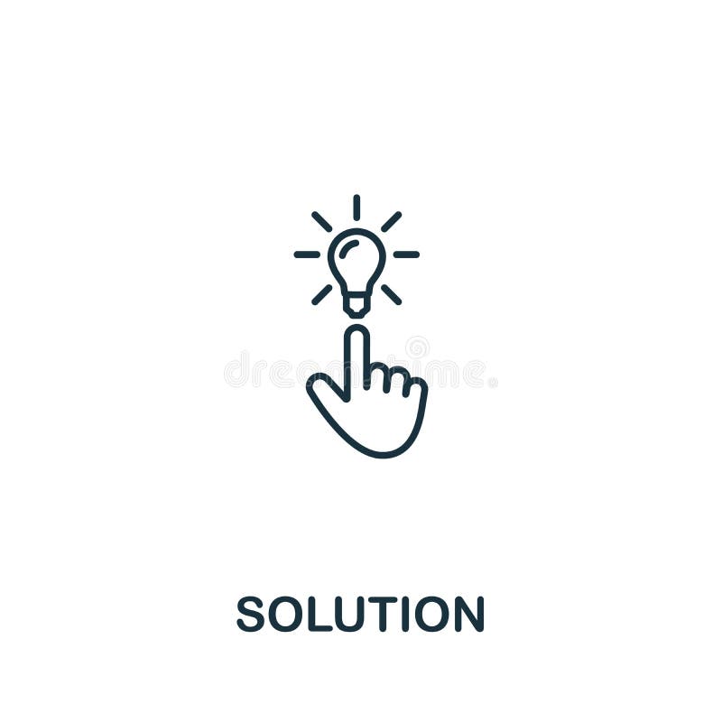 Solution Icon. Monochrome Simple Customer Relationship Icon for ...