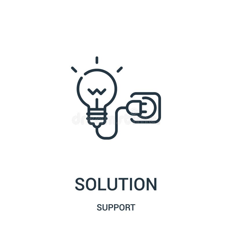 Solution Icon Vector From Support Collection Thin Line Solution