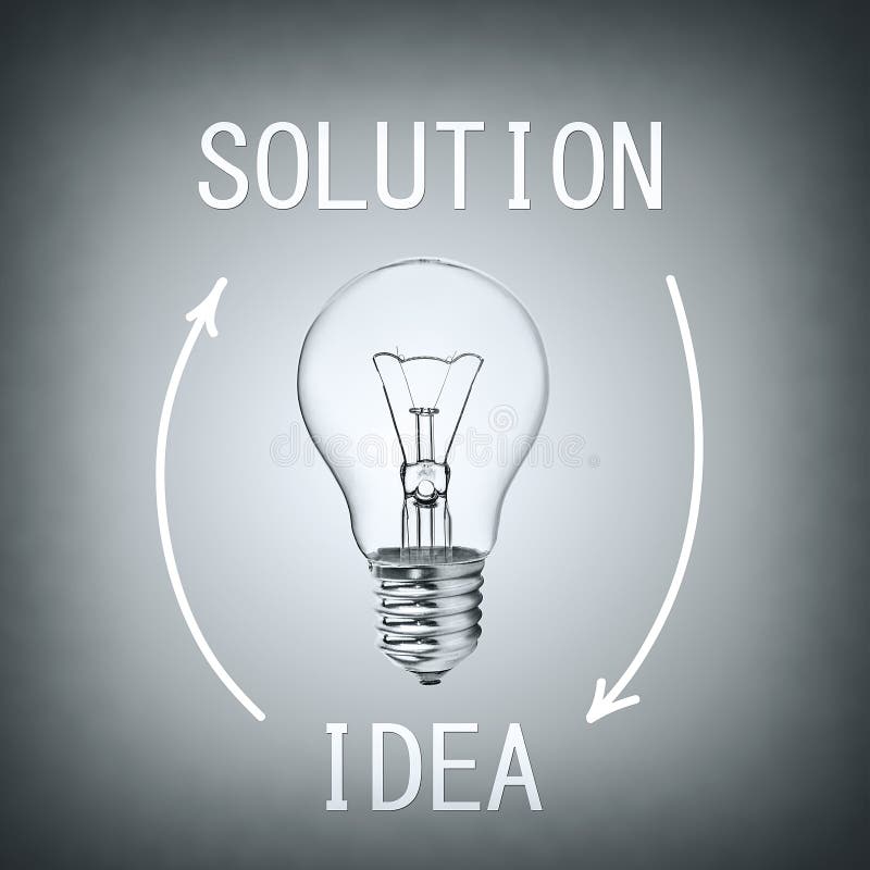 Solution and Idea stock illustration. Illustration of graphic - 48137299