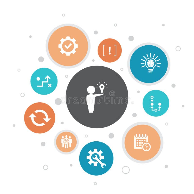 Solution Infographic 10 Option Template Stock Vector - Illustration of ...