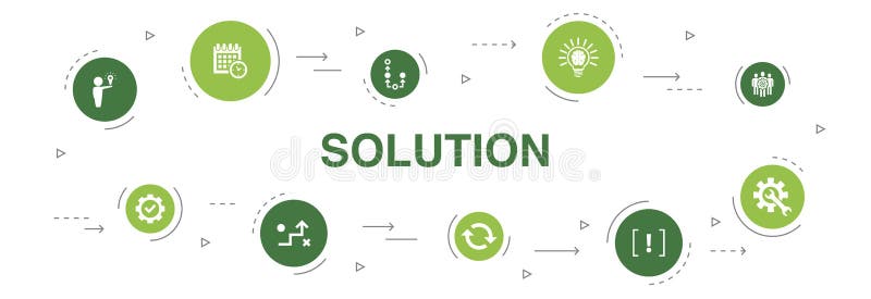 Solution Infographic 10 Steps Circle Stock Vector - Illustration of ...