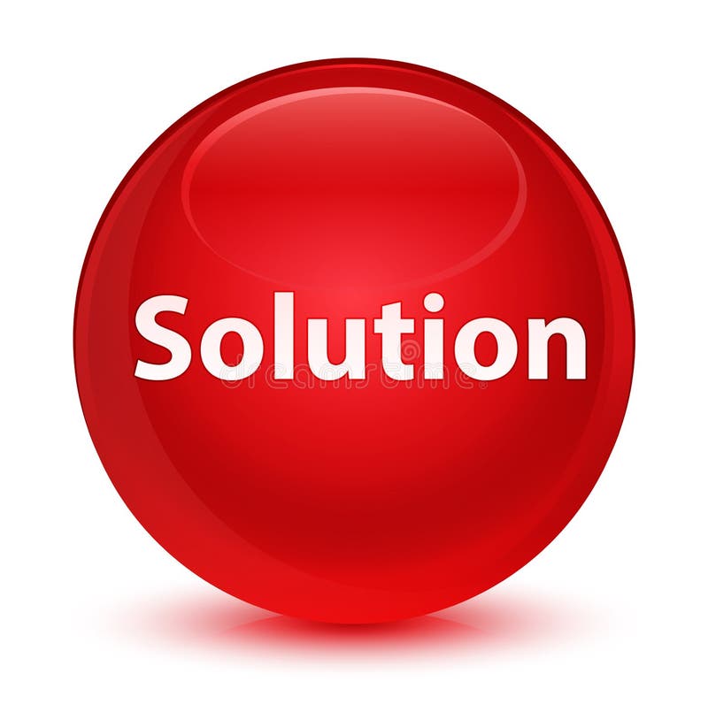 Solution Glassy Orange Round Button Stock Illustration - Illustration ...