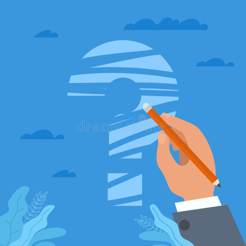 Solution of Issue. Ignoring Problem, Hand Holding Pencil and Erasing ...