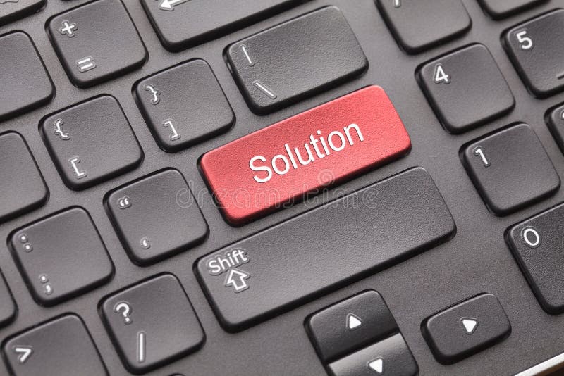 Keyboard - Green Key Solutions Stock Photo - Image of button, close ...
