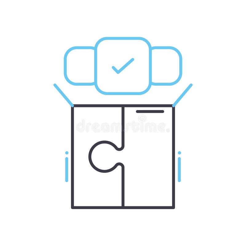 Solution Line Icon, Outline Symbol, Vector Illustration, Concept Sign ... Solution Line Icon, Outline Symbol, Vector Illustration, Concept Sign ...