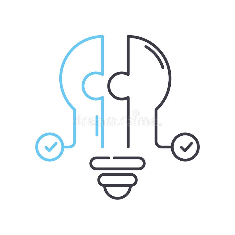 Solution Line Icon, Outline Symbol, Vector Illustration, Concept Sign ...