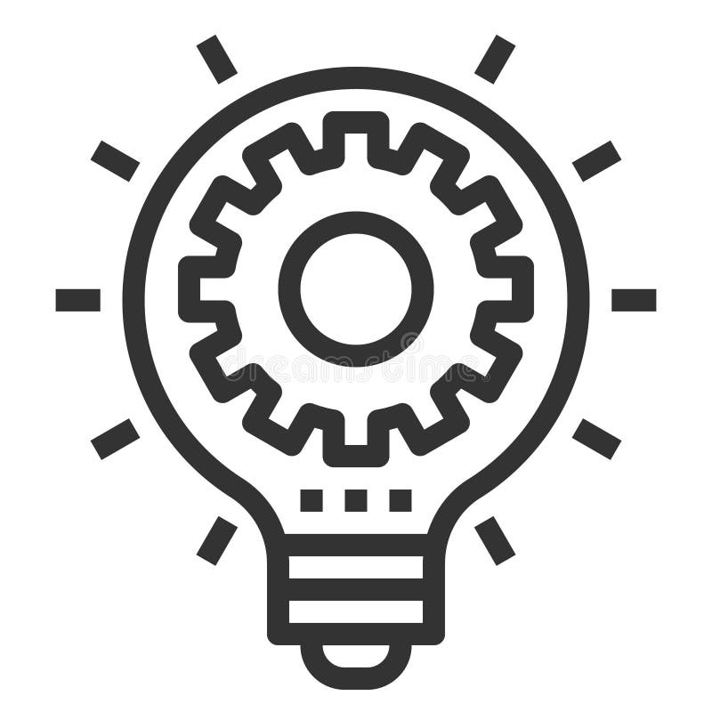 SOLUTION LINE ICON VECTOR , Business Icon Stock Vector - Illustration ...