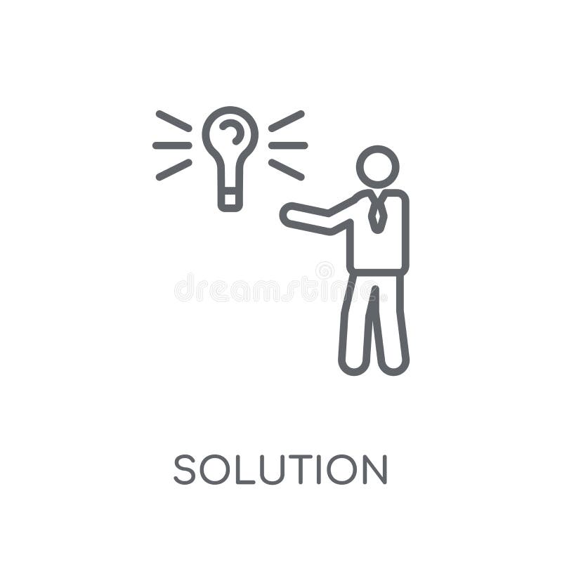 Solution Linear Icon. Modern Outline Solution Logo Concept on Wh Stock ...