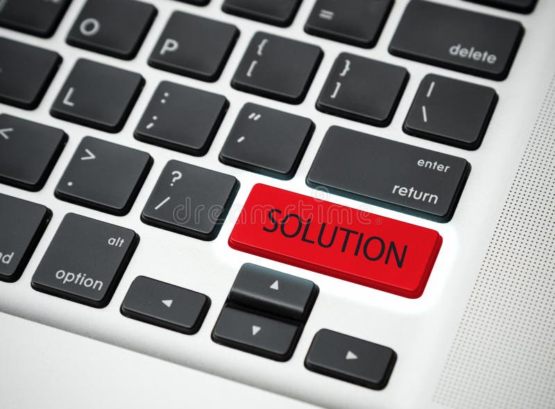 Solution Message on Computer Keyboard. Concept Problem Stock Photo ...