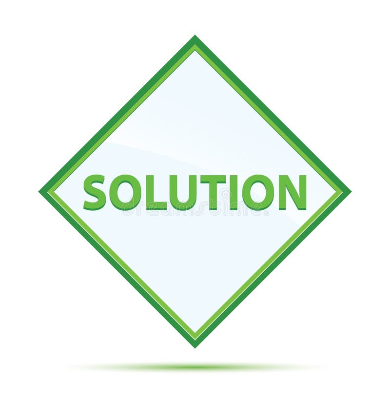 Solution Modern Abstract Green Diamond Button Stock Illustration ...