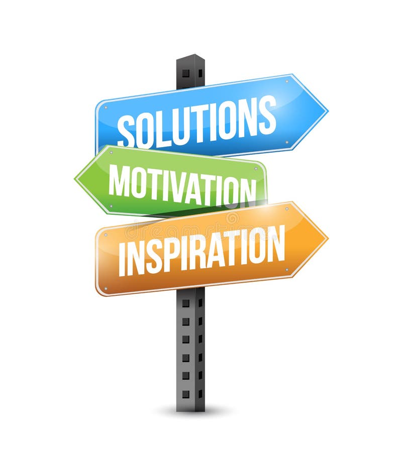 Solution, Motivation, Inspiration Sign Stock Illustration ...
